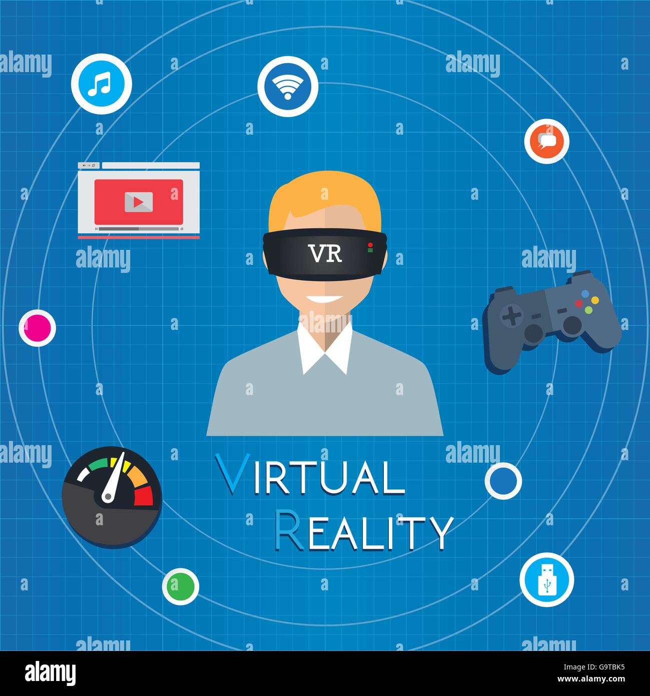 Person playing games tech Stock Vector Images - Alamy