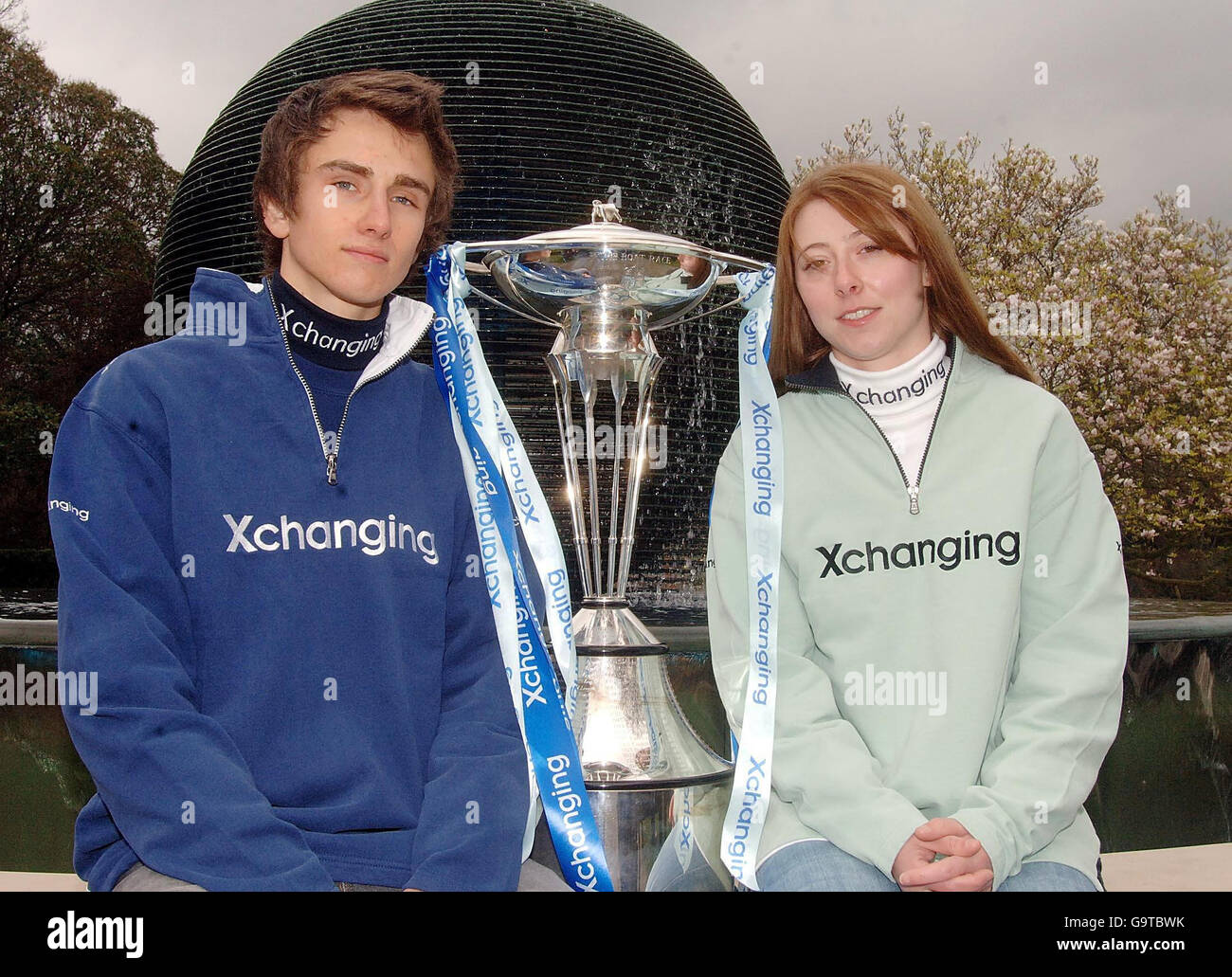 Oxford cox Nicholas Brodie (left) and Cambridge cox Rebecca Dowbiggin ...