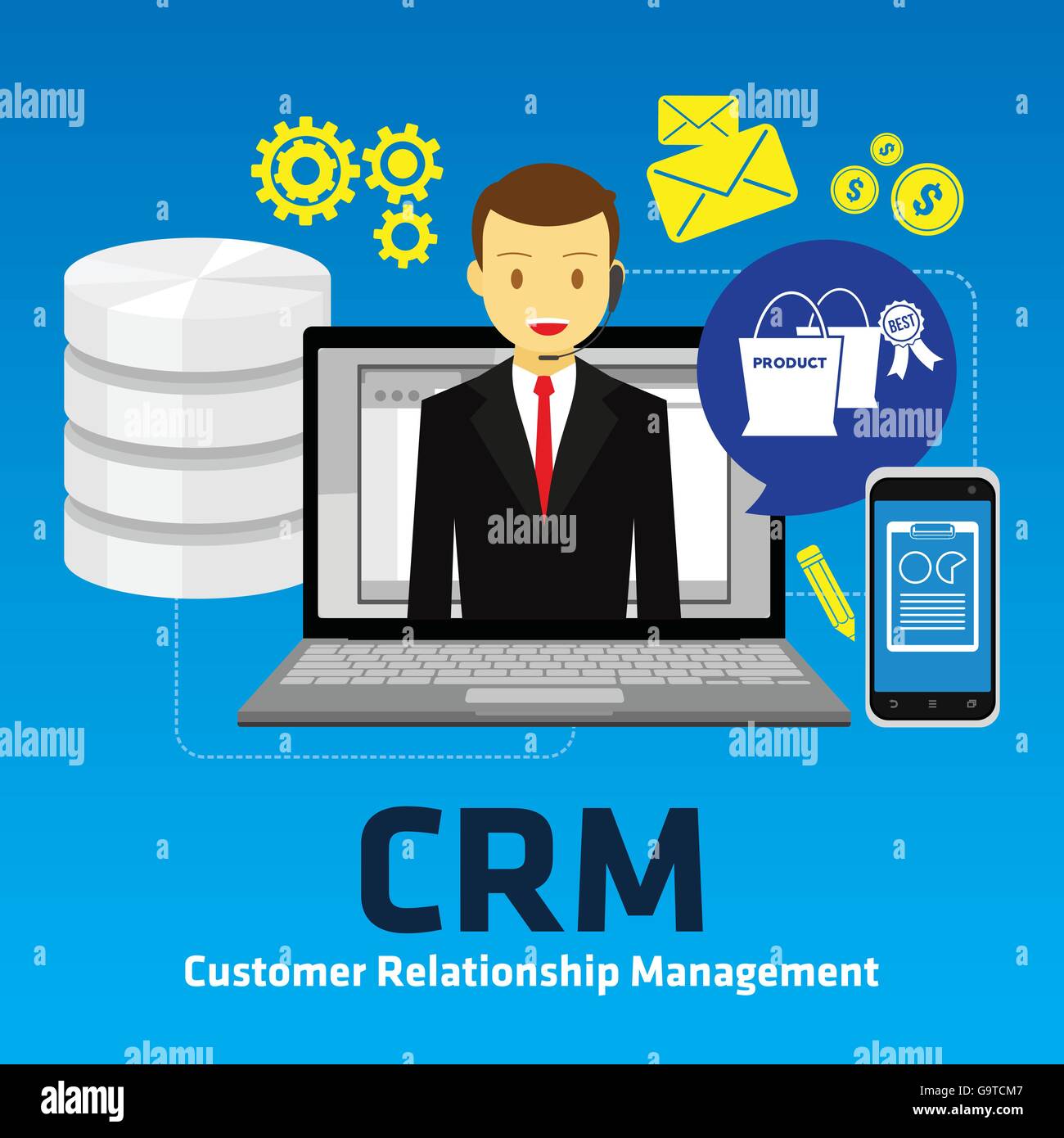 crm customer relationship management Stock Vector Image & Art - Alamy