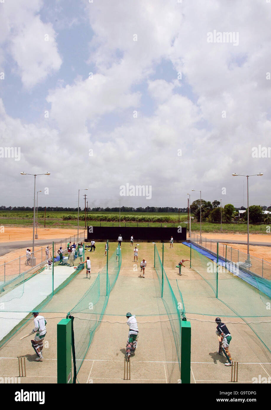 The irish team during training session at the national stadium hi-res ...