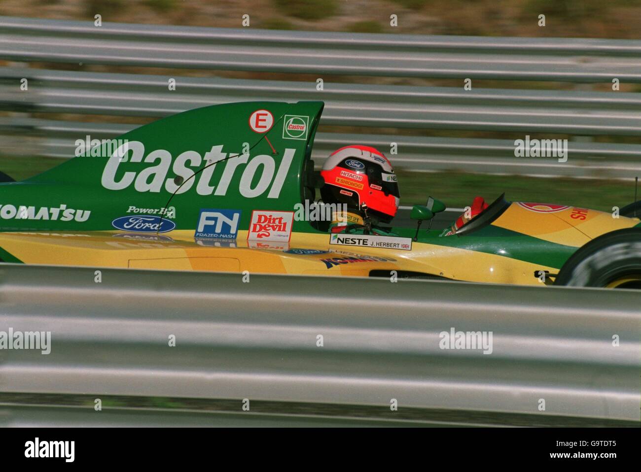 MOTOR RACING PORTUGUESE GRAND PRIX. JOHNNY HERBERT IN LOTUS FORD Stock ...