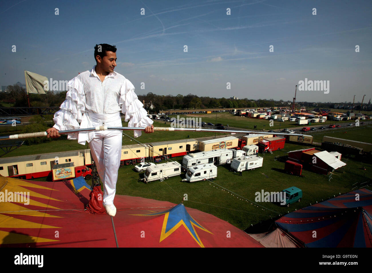 High wire act Stock Photo - Alamy