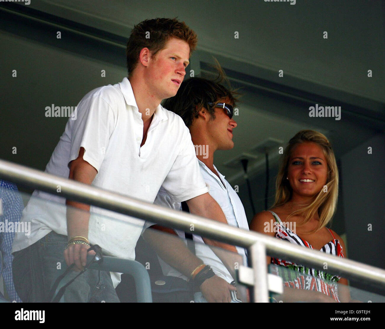 Prince Harry at cricket Stock Photo - Alamy