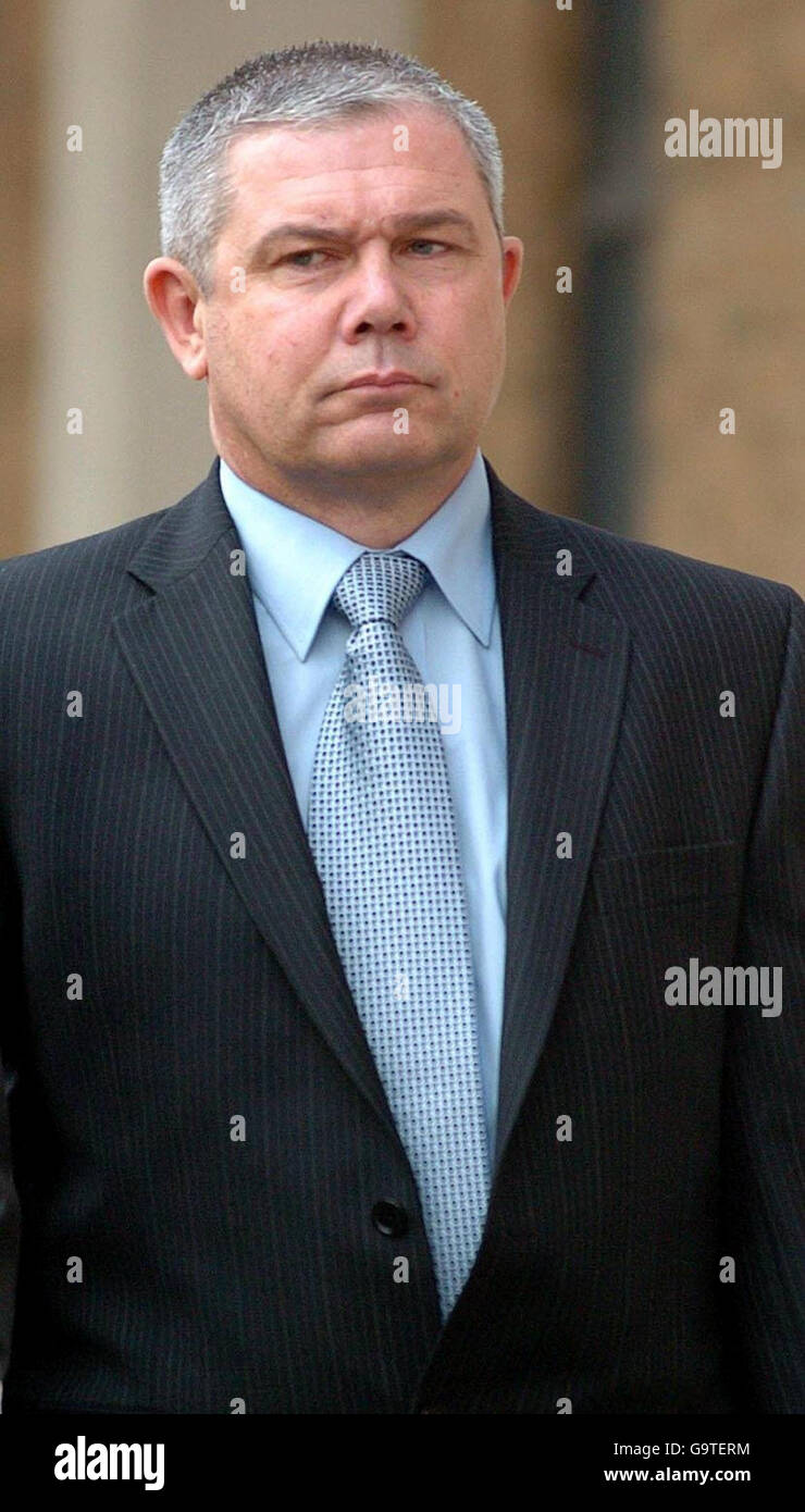 Sergeant Gary Clark leaves Kingston upon Thames Crown Court in Kingtson ...