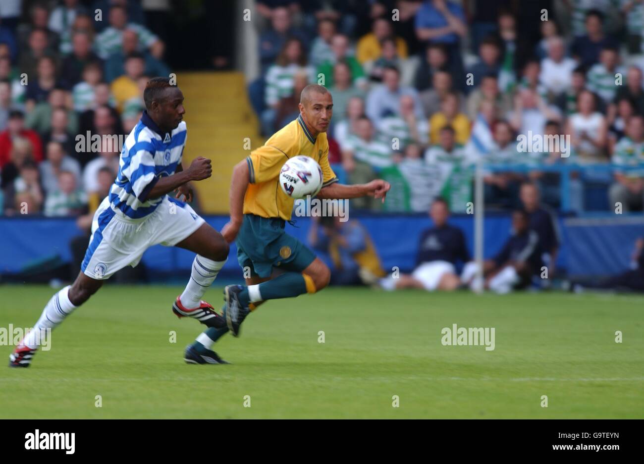 L r queens park rangers terrell forbes chases celtics henrik larsson hi ...