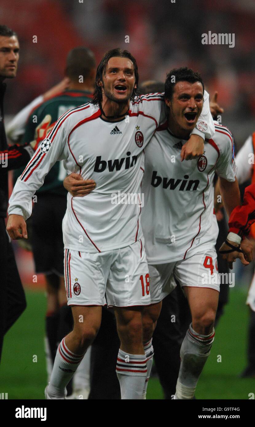 Ac milans marek jankulovski and massimo oddo celebrate victory hi-res ...