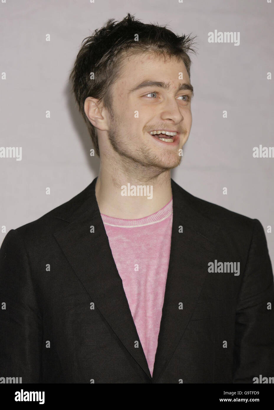 Half length black coat laughing mid half half hi-res stock photography ...