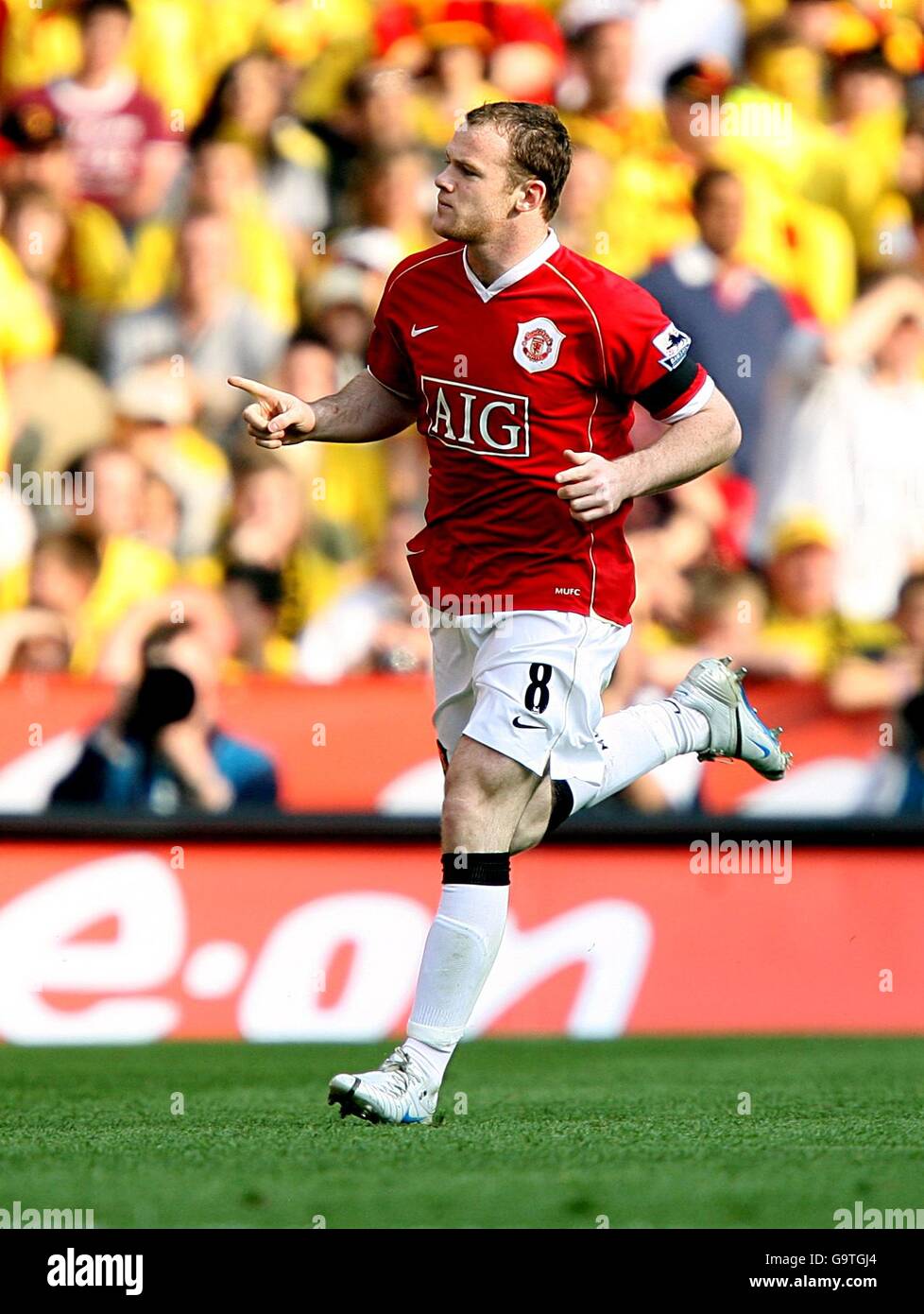 Manchester United's Wayne Rooney celebrates scoring the opening goal of ...