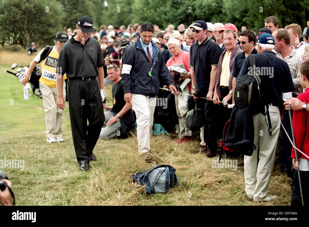 Golf - The Open Championship - Second Round. Steve Elkington retreives ...
