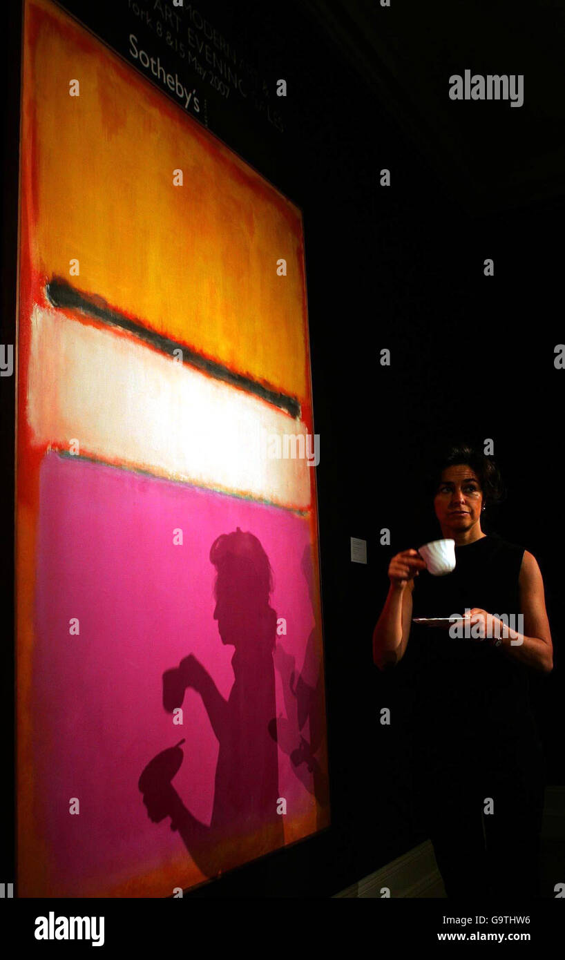 Mark Rothko work on display at Sotheby's Stock Photo - Alamy