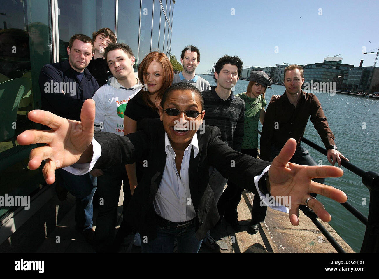 Singer Shaz Oye, centre, with (from the left) Mike Hogan, Richie ...
