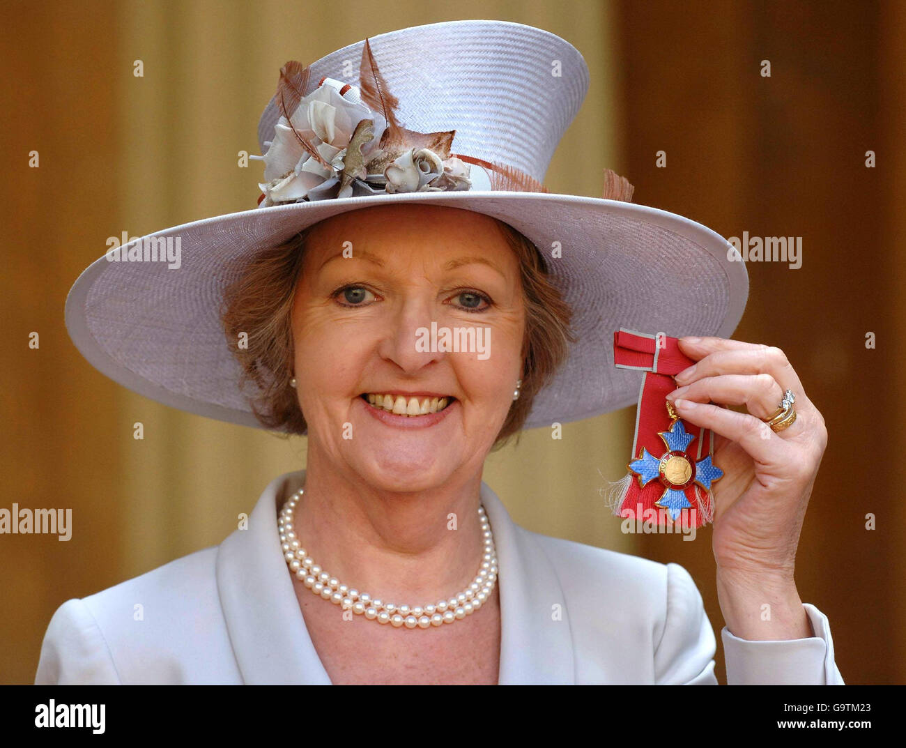 Actress Penelope Keith stands outside Buckingham Palace, London, after ...