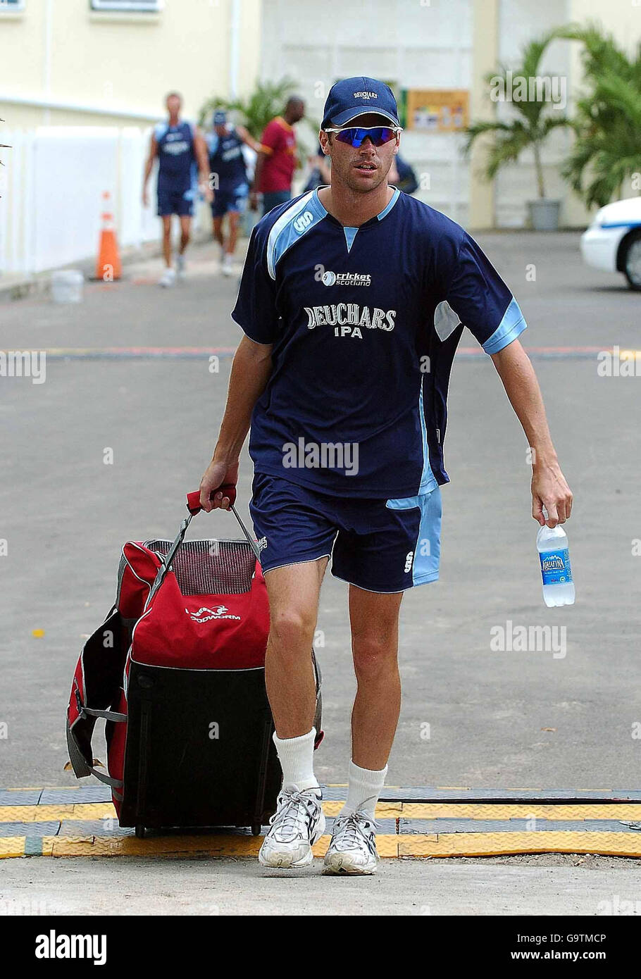 Scotland's captain Craig Wright arrives for a nets session at Warner ...
