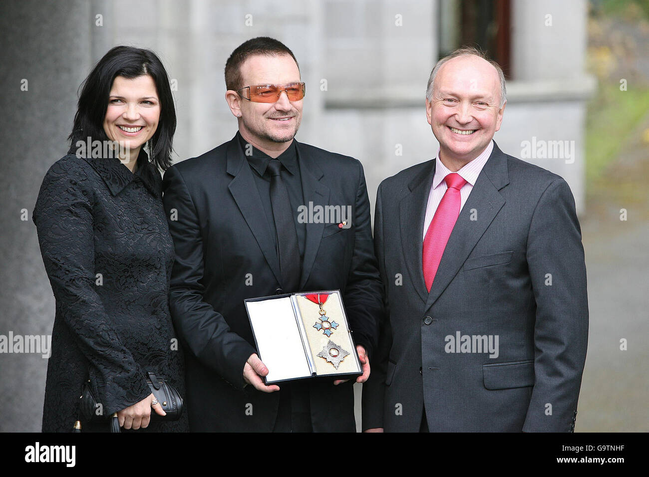 Bono, with wife Ali and the British Ambassador David Reddaway (right ...