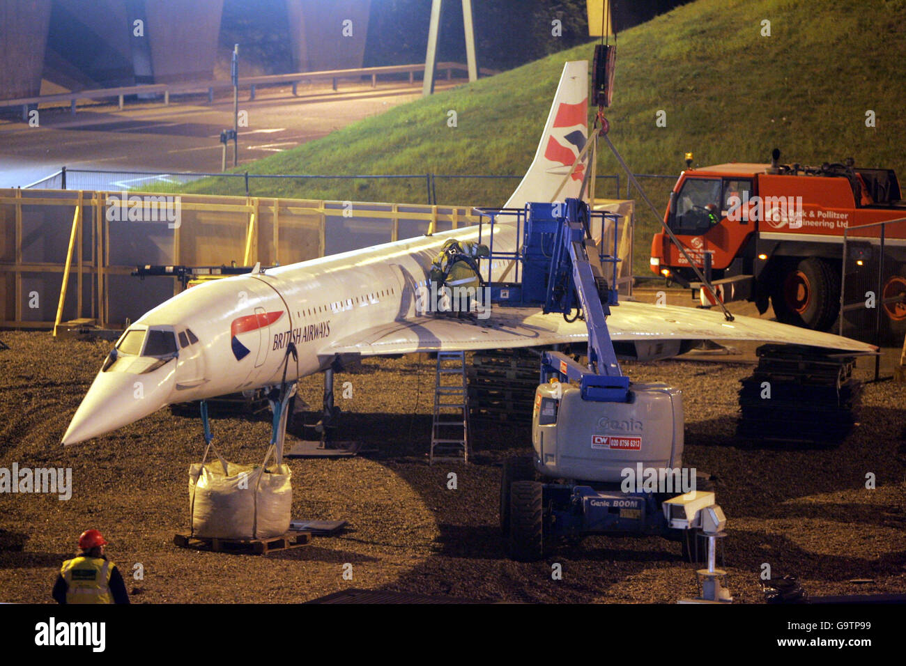 Final preparations are made before the model of a British Airways ...