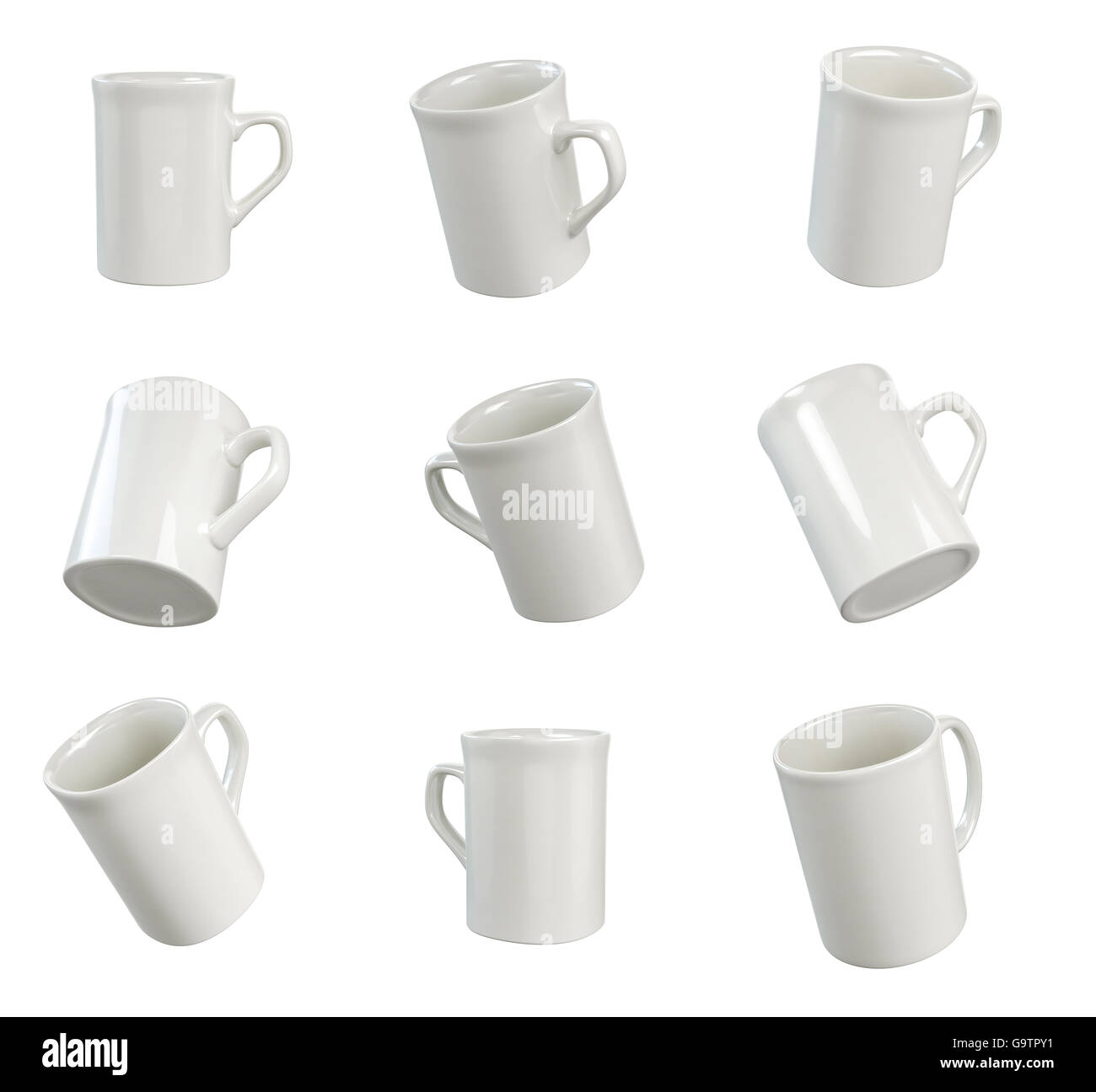White cups on white background. Easy place your logo or design Stock ...