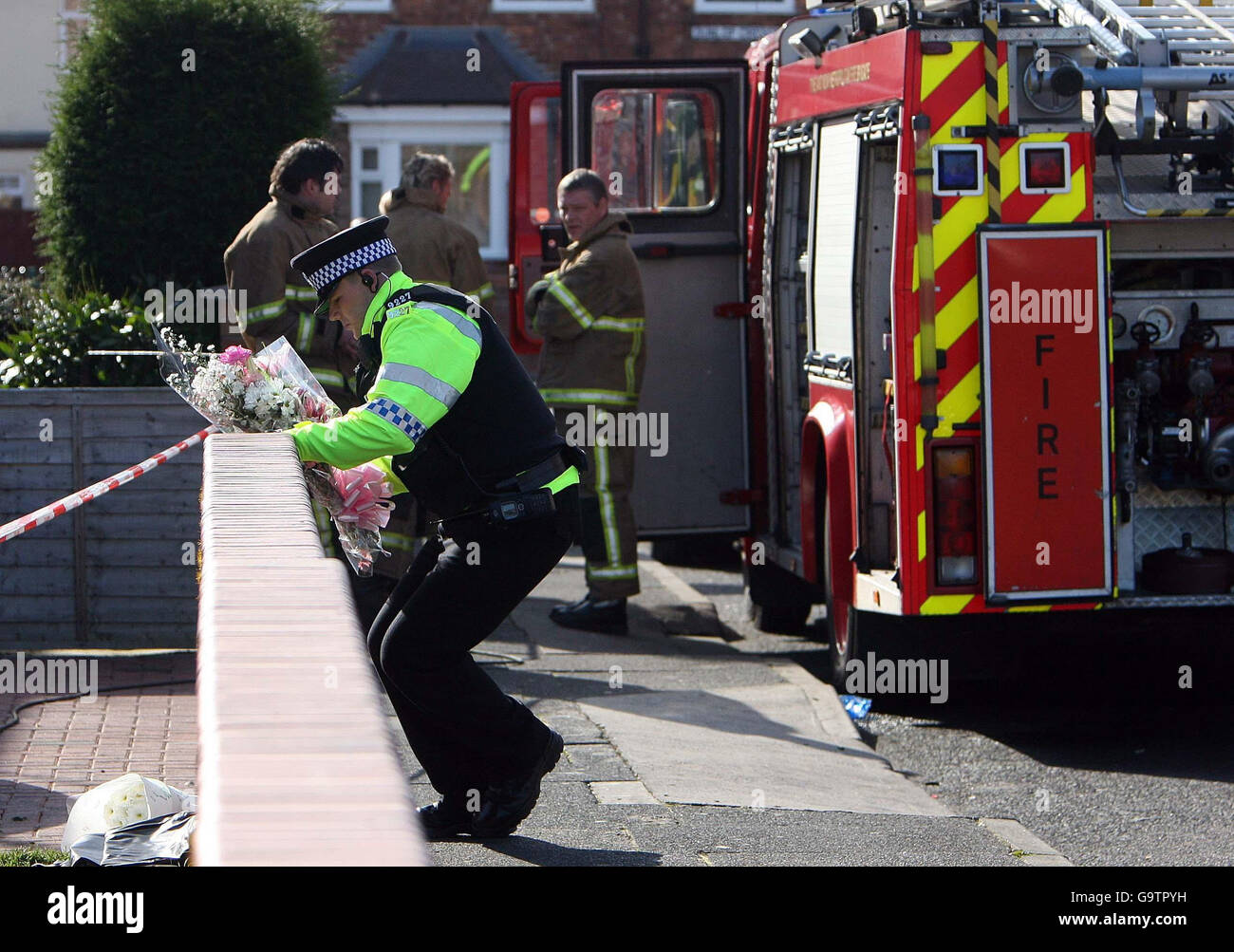 Two girls die in house fire Stock Photo - Alamy