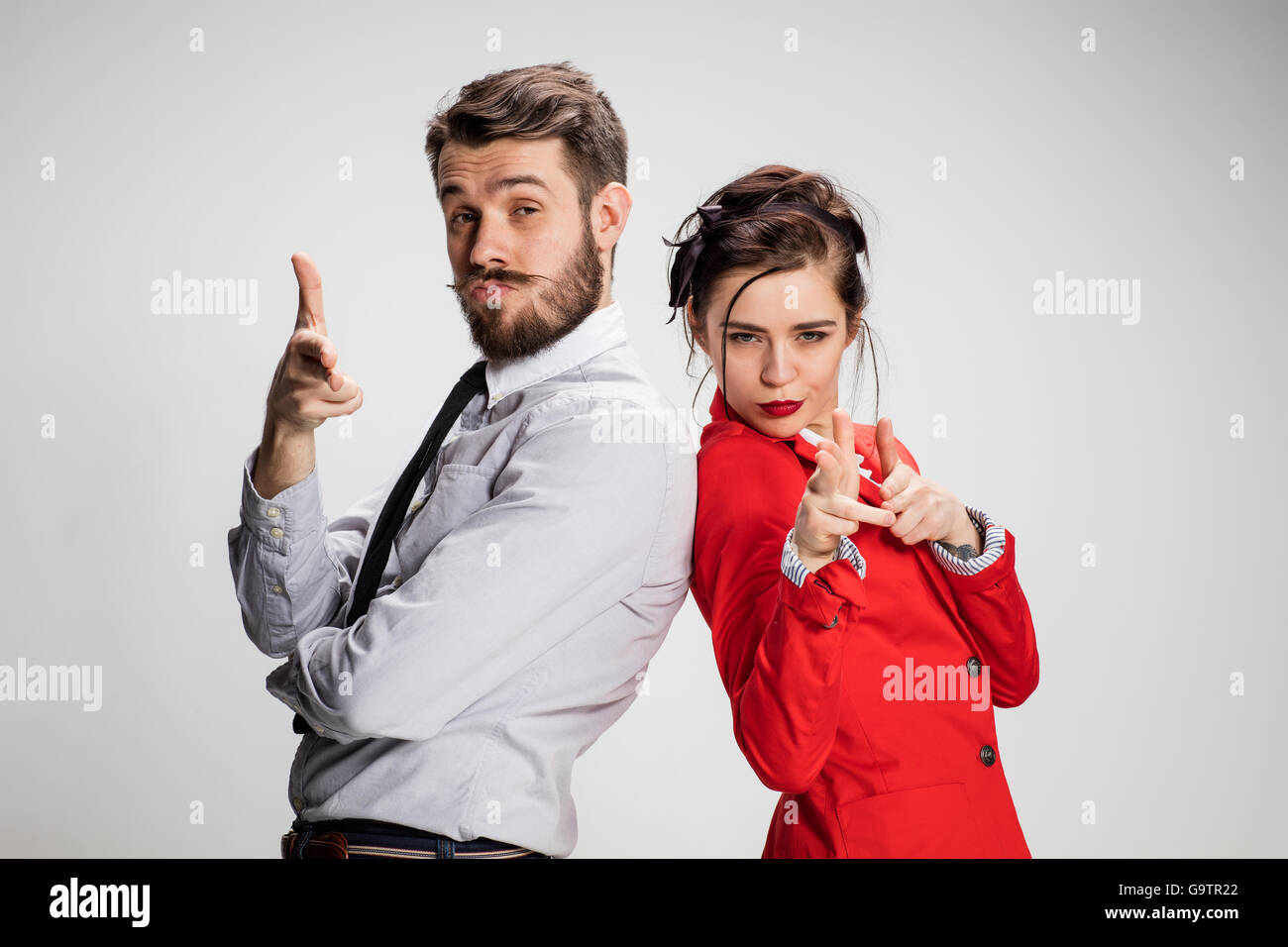 The militant business man and woman Stock Photo - Alamy