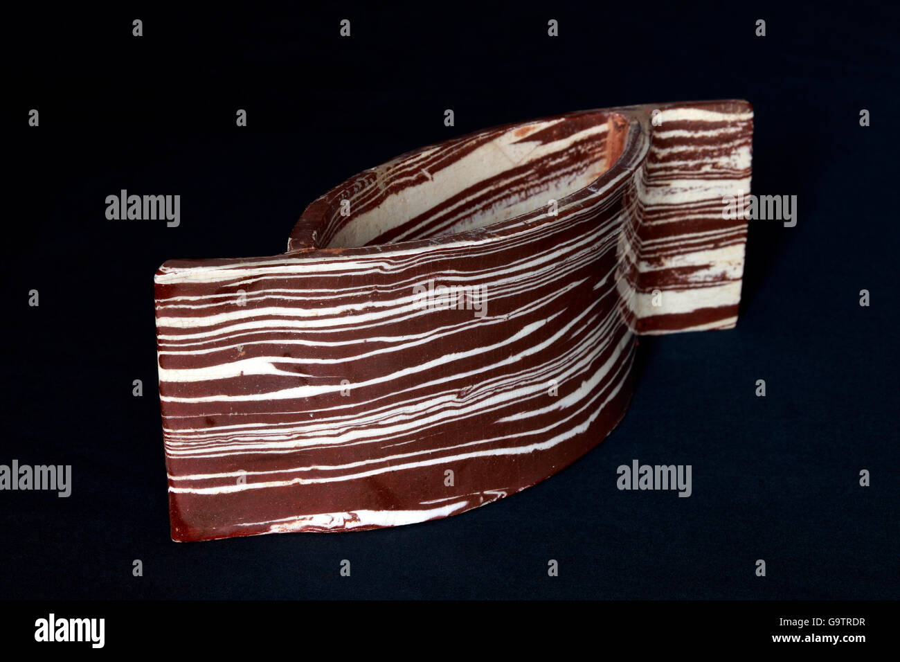 Ceramic pot pottery striped pot Stock Photo - Alamy