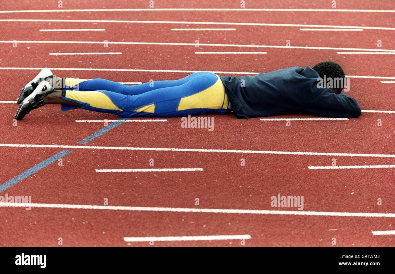 Christian Malcolm blocks out the world as he prepares for the first ...