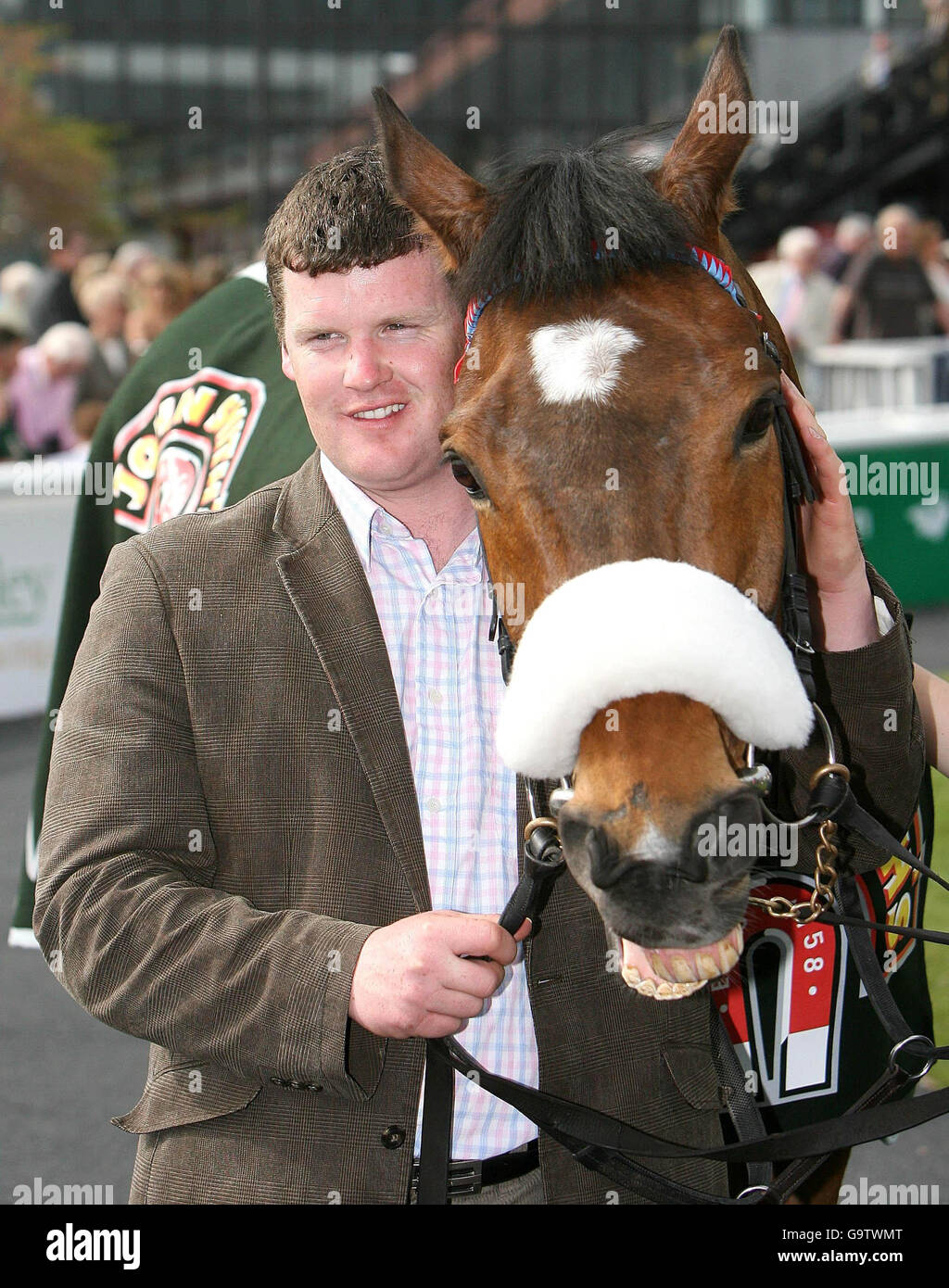 Horse Racing - Curragh Racecourse. Trainer Gordon Elliott and Silver ...