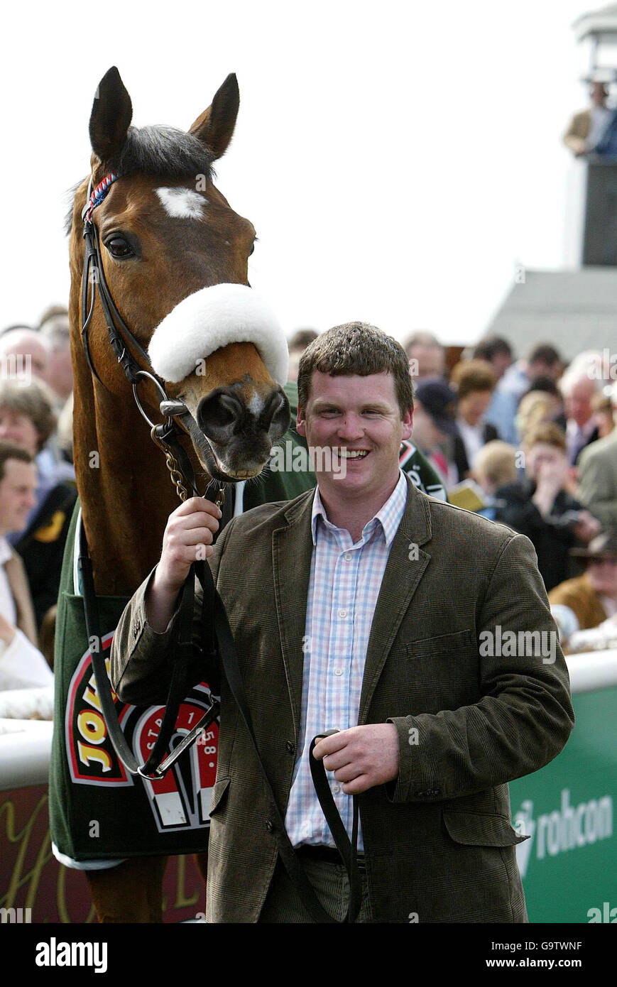 Trainer Gordon Elliott and Silver Birch parade at the Curragh ...