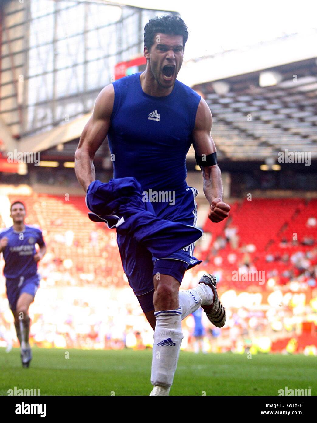 Chelsea's Michael Ballack celebrates scoring his sides second goal of ...