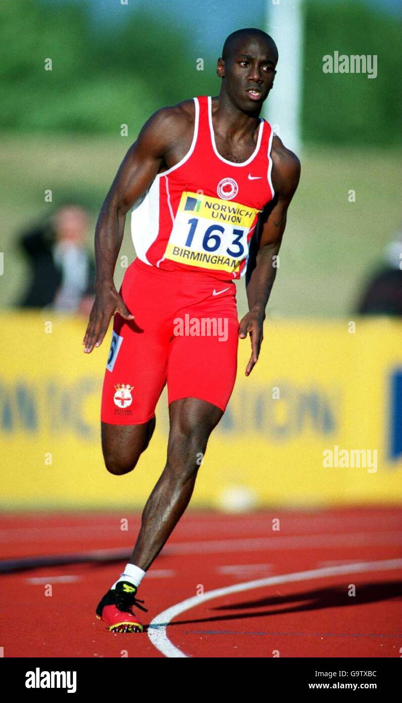 Mark Hylton on his way to victory in heat two of the men's 400m Stock ...