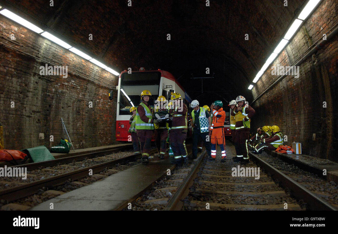 Emergency services training exercise Stock Photo - Alamy