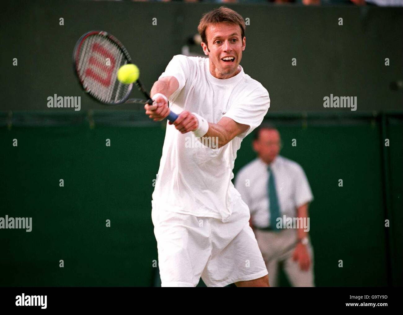 Tennis - Wimbledon Championships - Second Round. Daniel Nestra Stock ...
