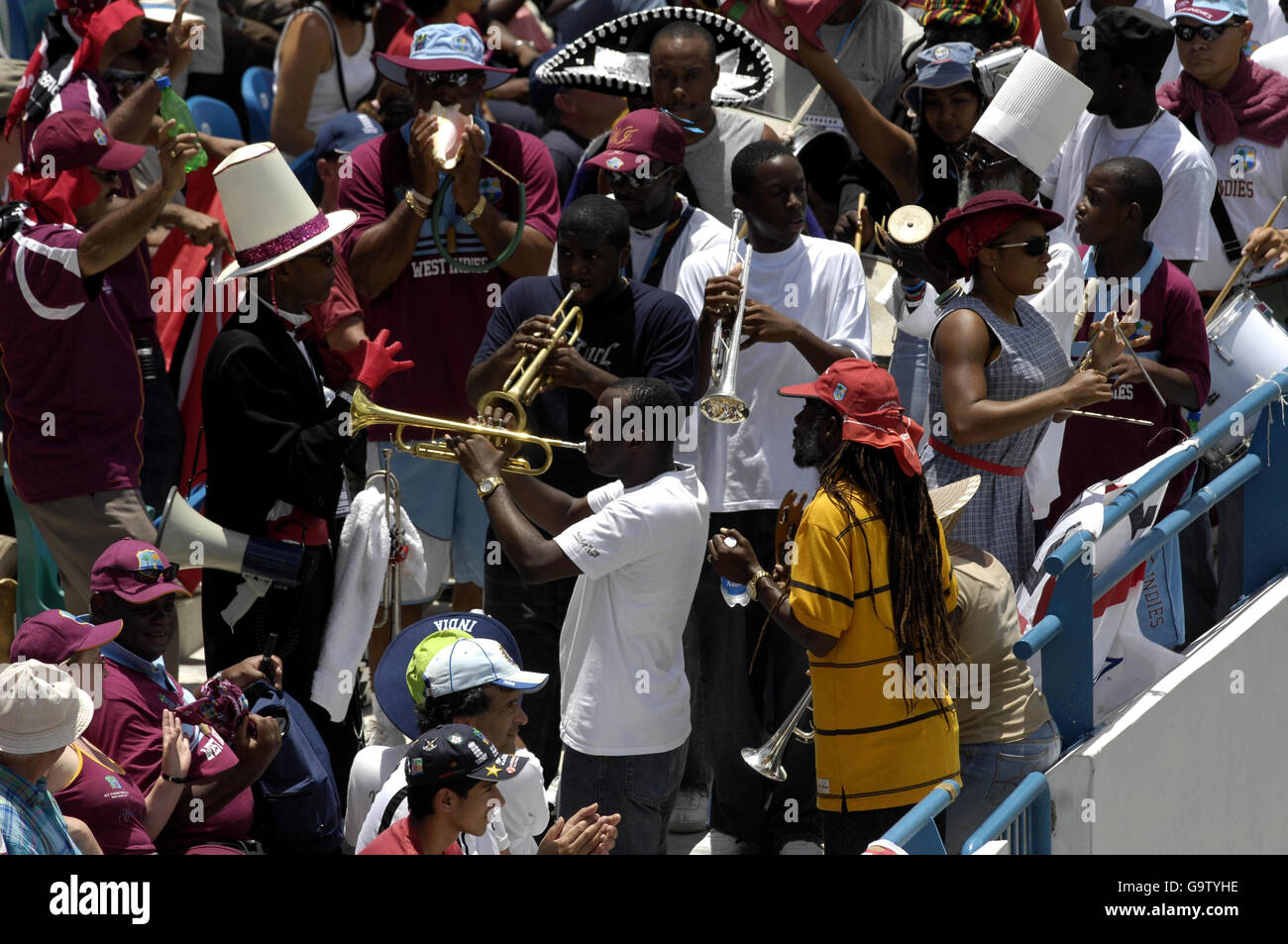 A West Indian band play during the ICC Cricket World Cup, Super Eight ...