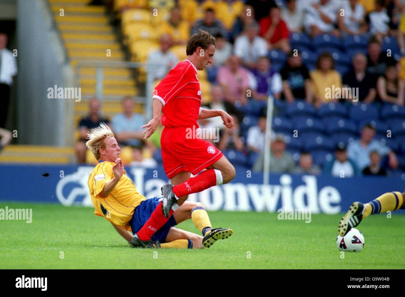 Middlesbroughs gareth southgate tackled mansfield towns craig disley hi ...