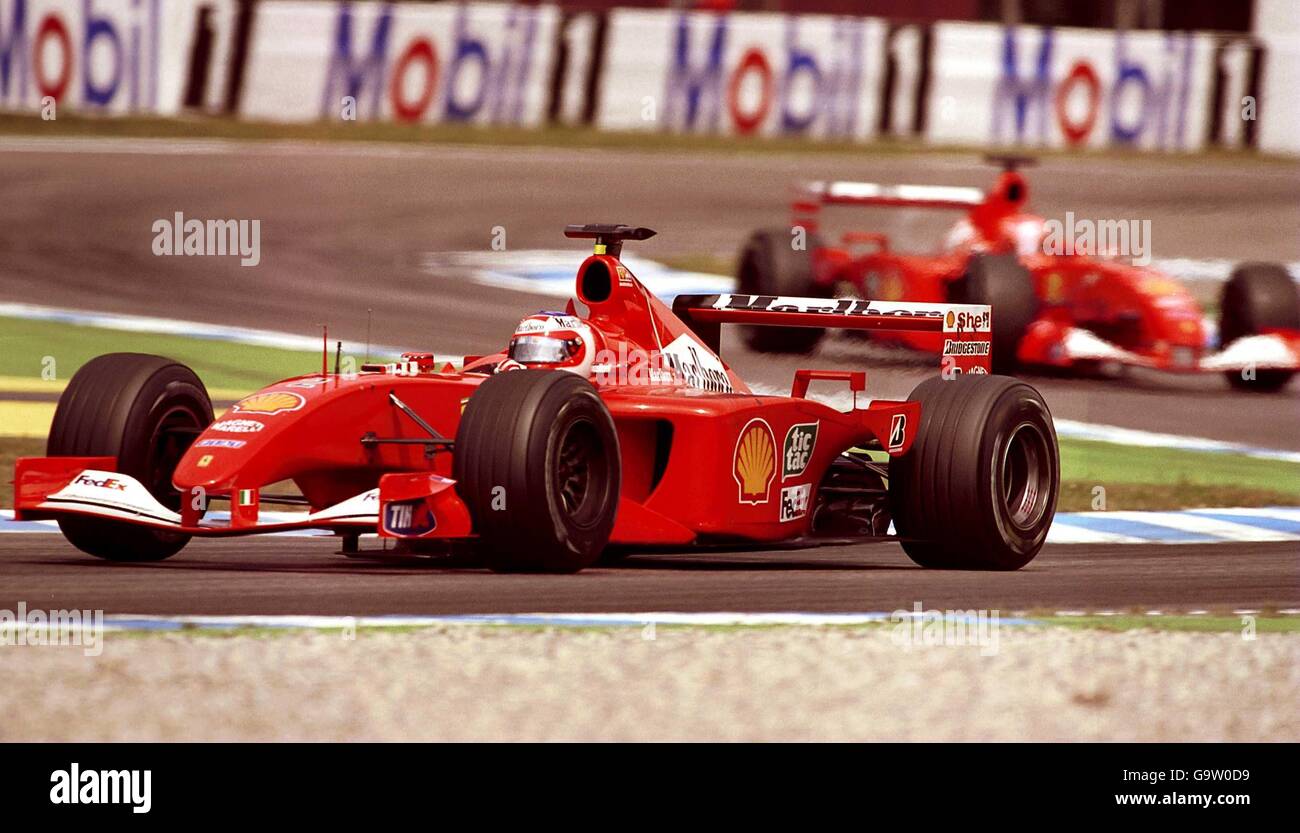 Formula One Motor Racing - German Grand Prix. Rubens Barrichello leads ...