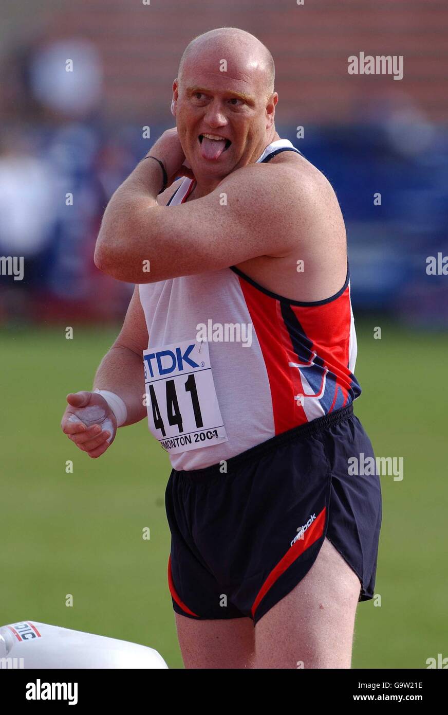 Great Britain's Mark Proctor shows his dissapointment as he finishes ...