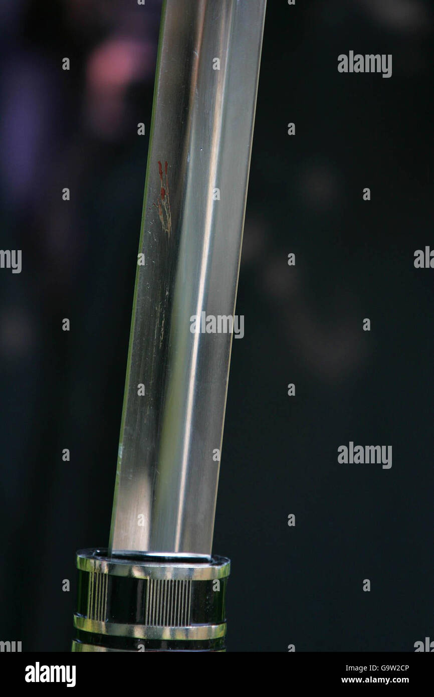 Samurai sword attack court case Stock Photo - Alamy