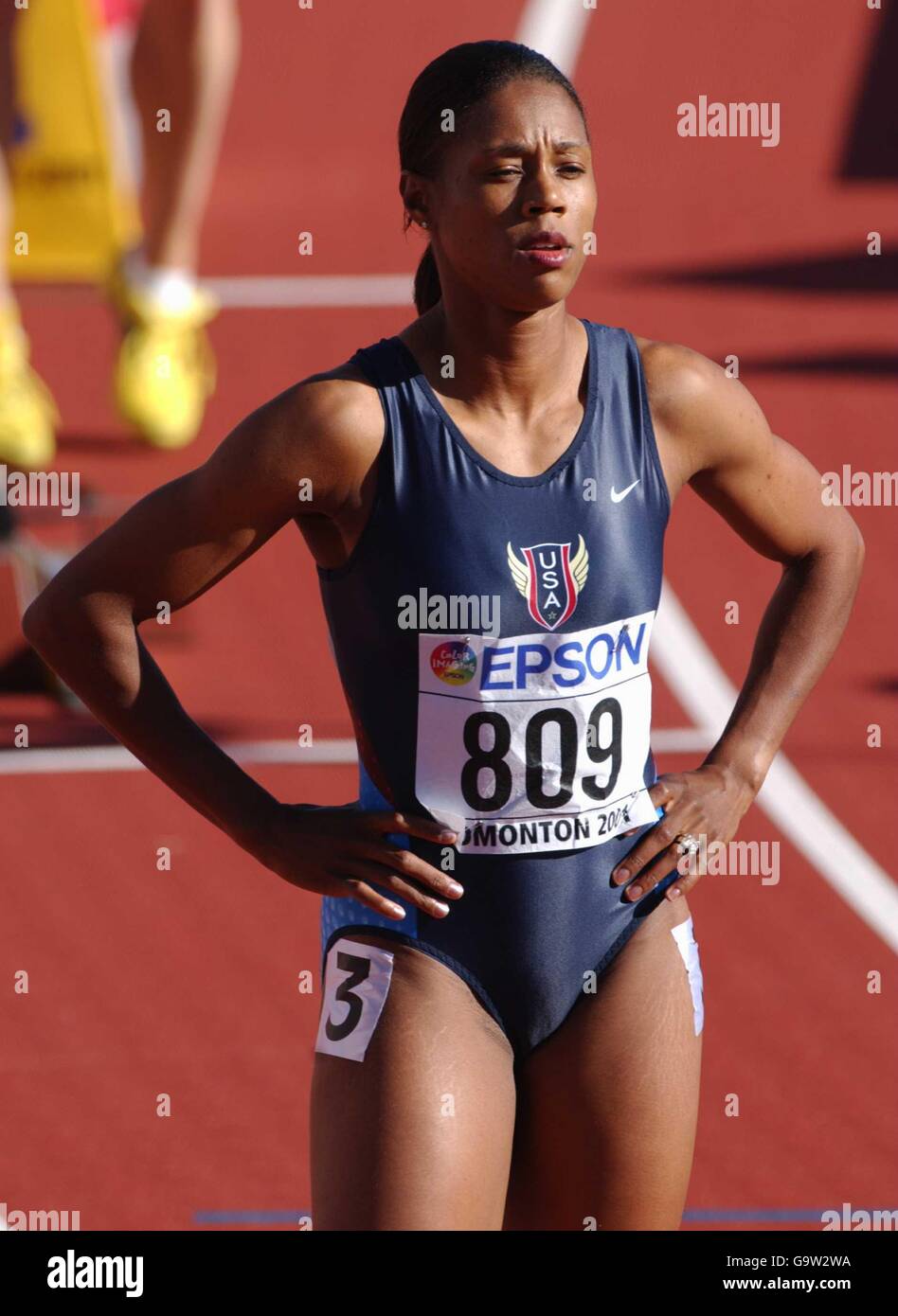 Athletics - IAAF World Championships - Edmonton. USA's Tonja Buford ...