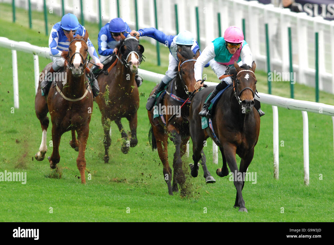 Racing from the weatherbys bank blue riband trial stakes hi-res stock ...