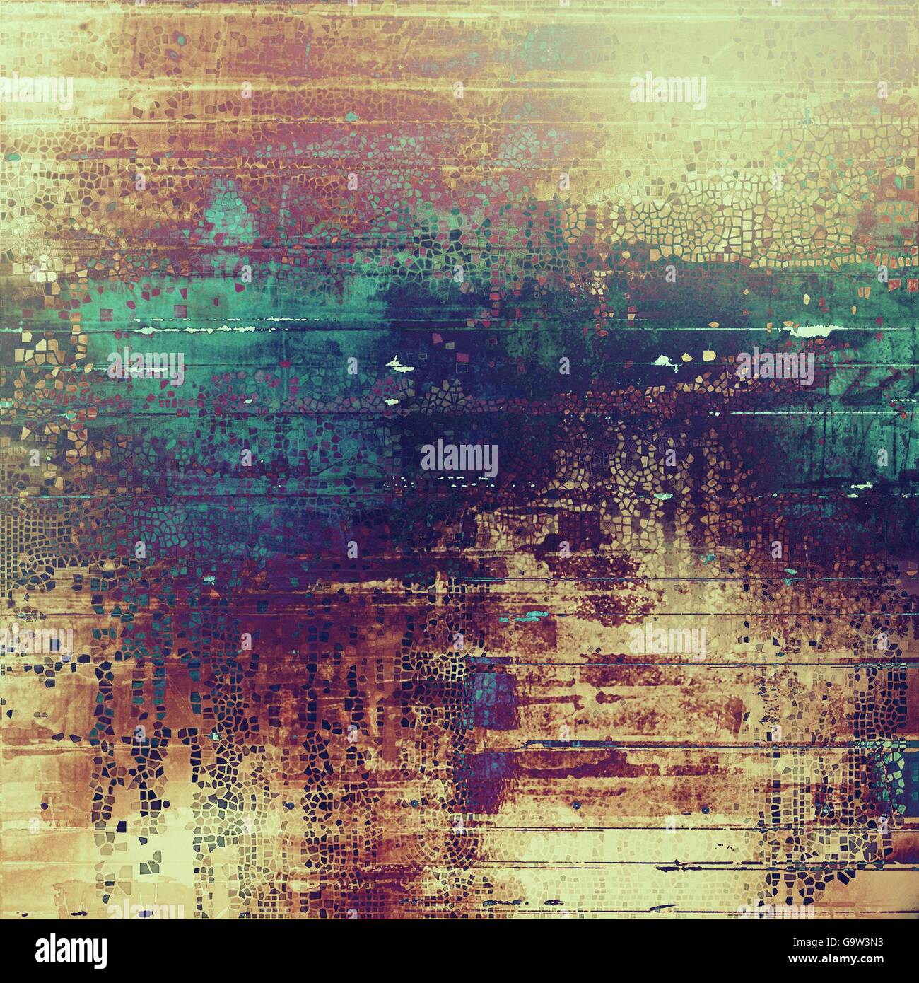 Vintage and retro design elements on faded grunge background. With ...