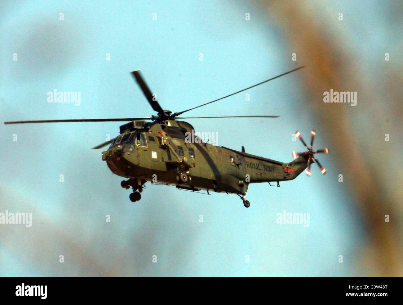 Two sea king helicopters arrive royal marines barracks in chivenor hi ...