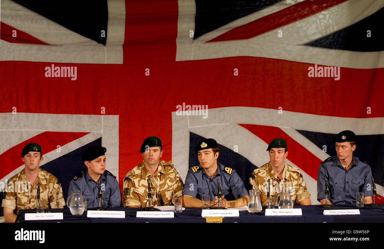 Left to right: Joe Tindell, Arthur Batchelor, Chris Air, Felix Carman ...