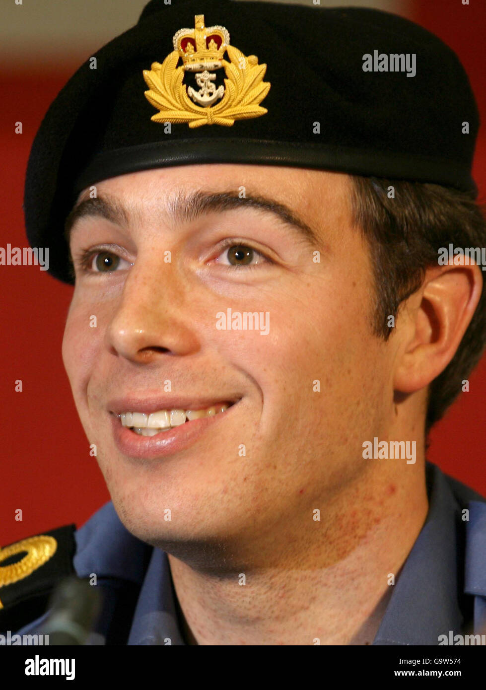 Felix Carman during a press conference at the Royal Marines Base at ...