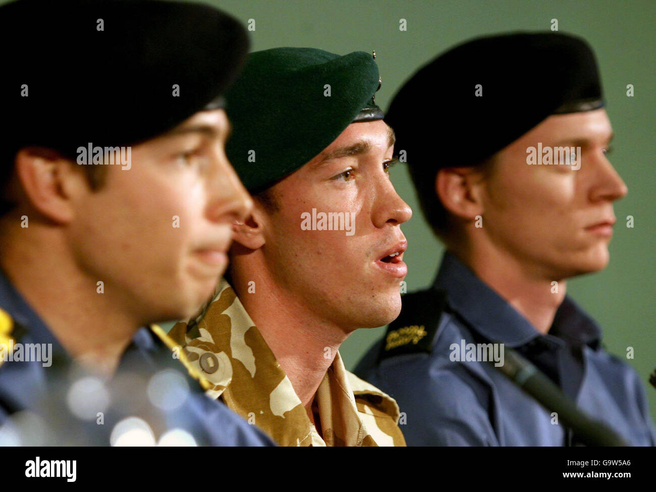Left to right: Felix Carman, Adam Sperry and Simon Massey during a ...