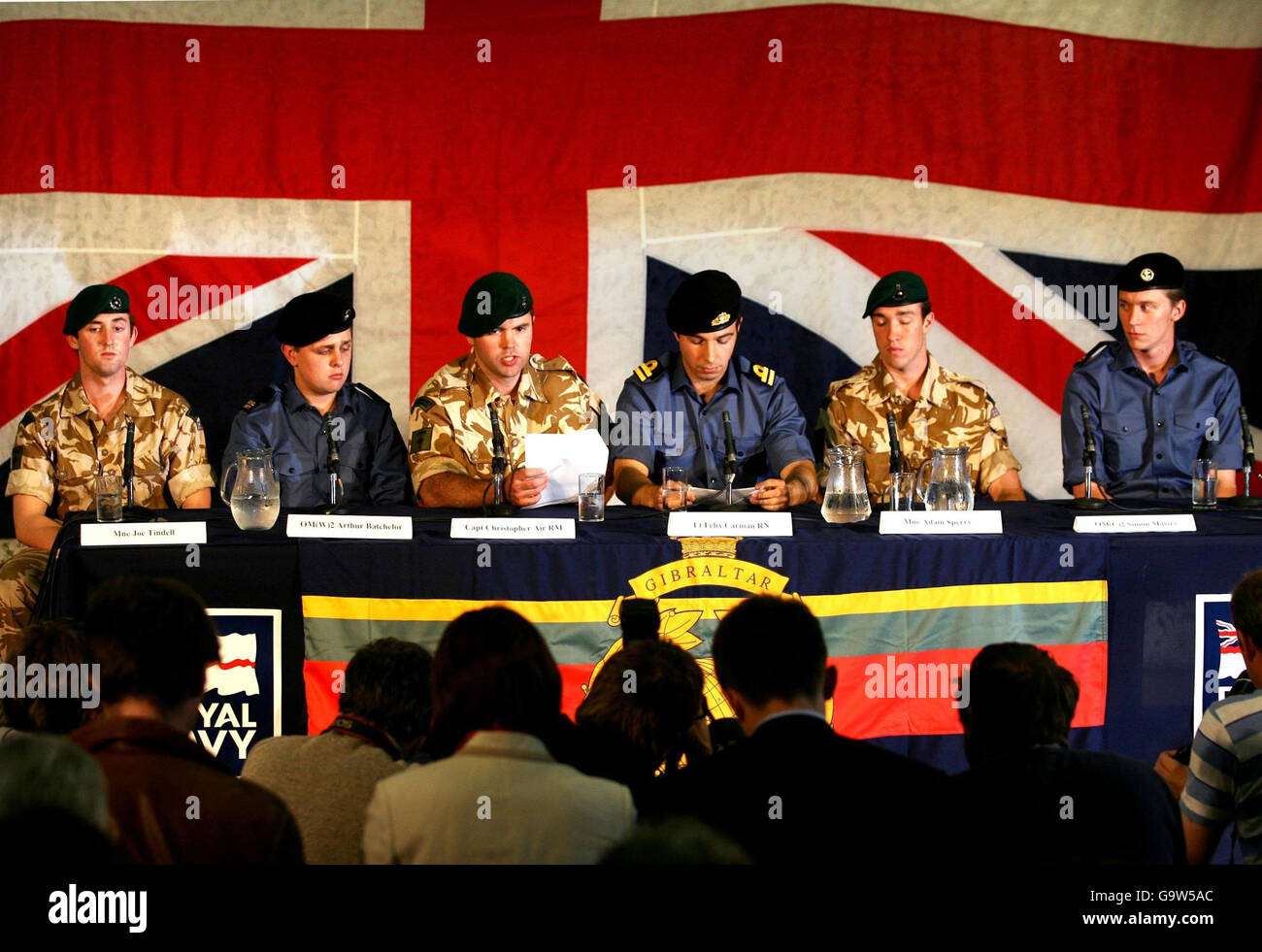 Left to right: Joe Tindell, Arthur Batchelor, Chris Air, Felix Carman ...