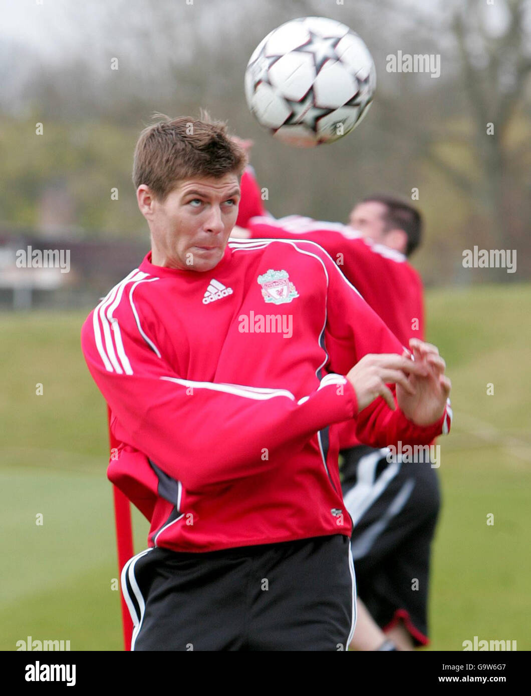 Liverpool's Steven Gerrard in action during a training session at ...