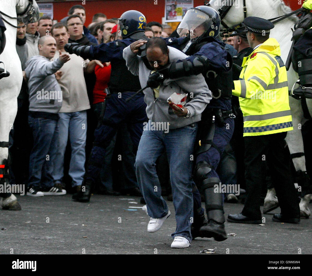 Roma fans violence hi-res stock photography and images - Alamy