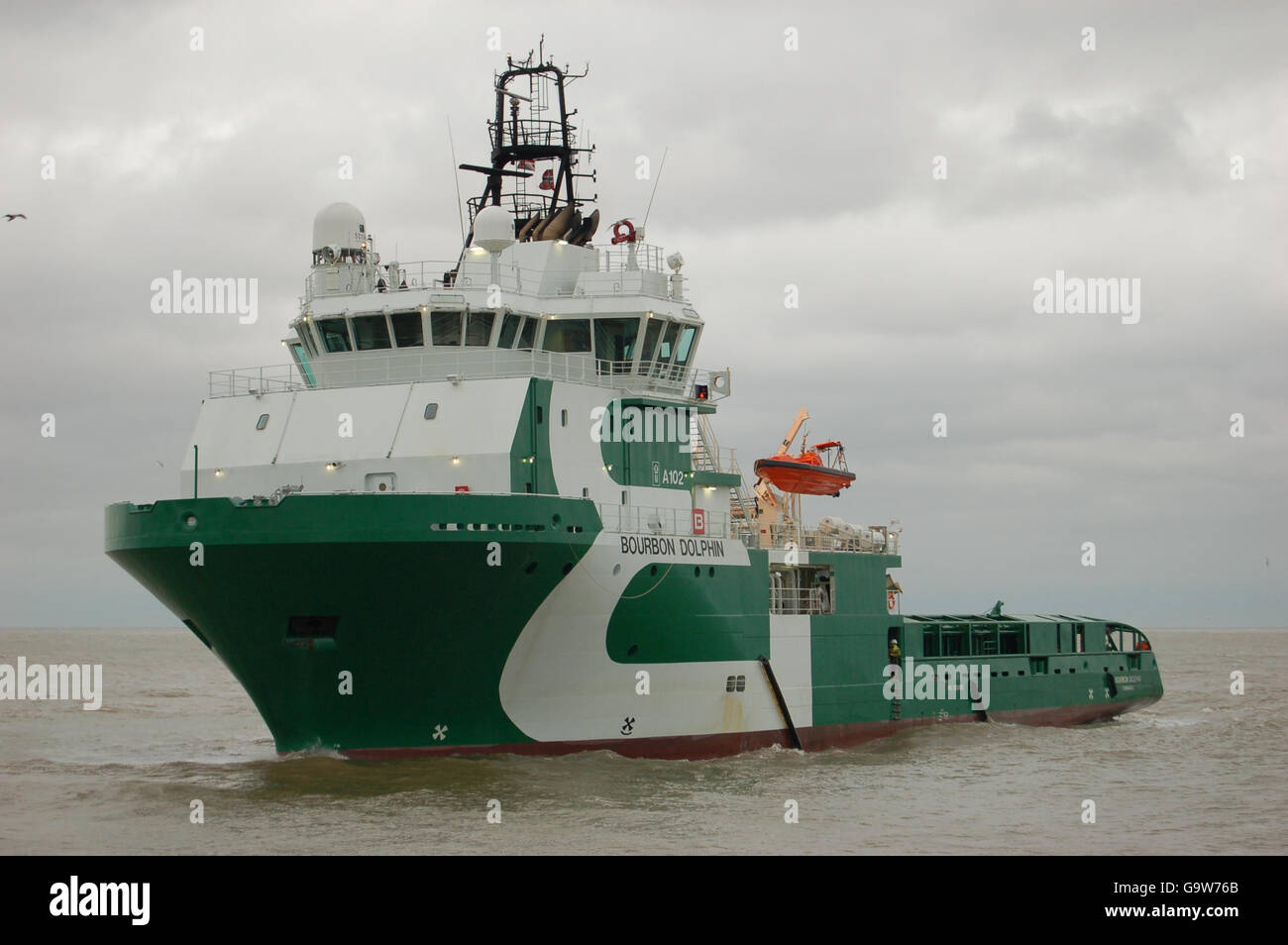 The oil rig support vessel Bourbon Dolphin leaves Great Yarmouth on ...
