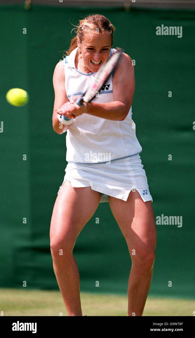 Tennis - Wimbledon Championships - First Round. Magdelena Maleeva Stock ...
