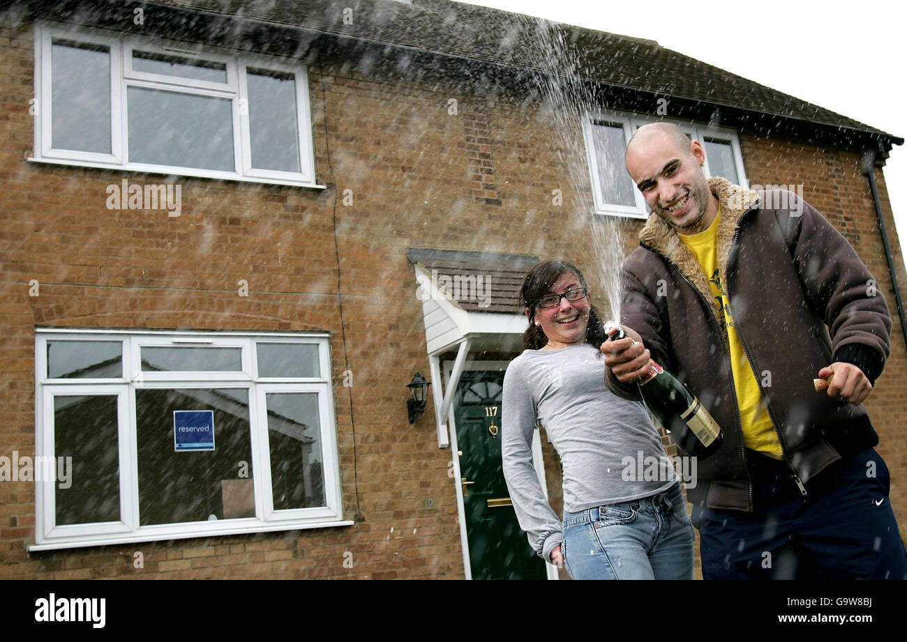 Hannah Furness, 19, and Matthew Bolt, 23, from Norwich celebrate after ...