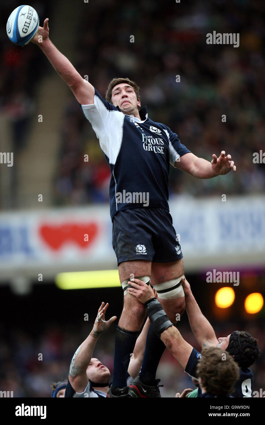 Scotland's Nathan Hines during the the RBS 6 Nations Championship match ...