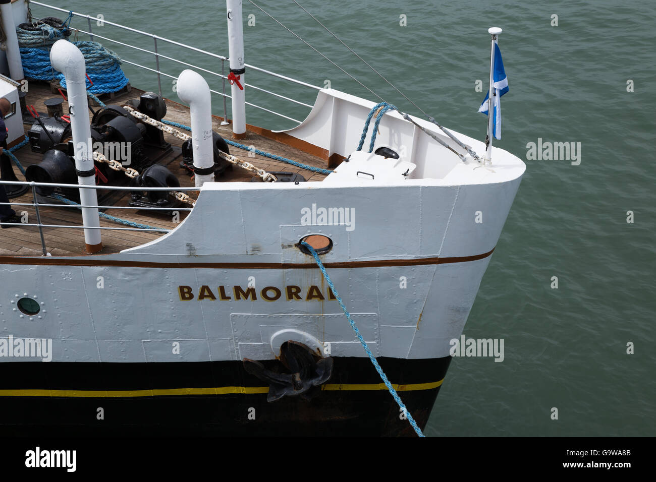 The Bow of MV Balmoral at Southend-on-Sea Stock Photo - Alamy